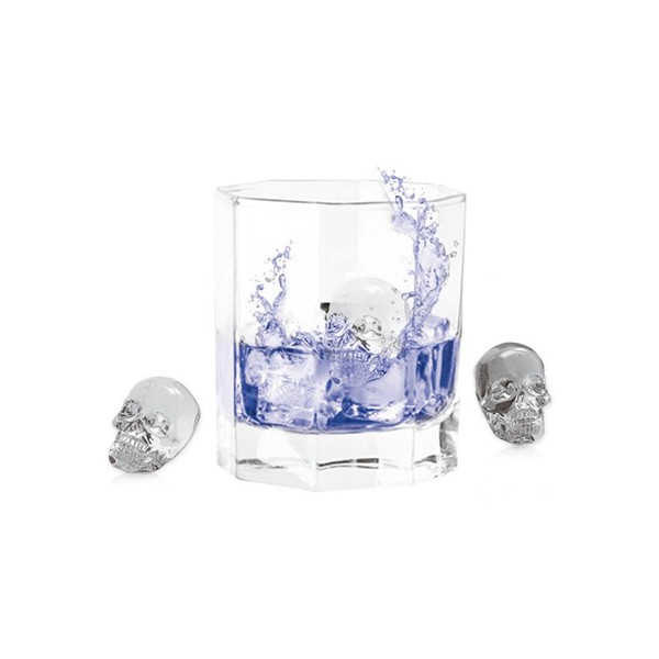 Moule à glace crâne silicone noir – 4 Ice mold cocktail premium